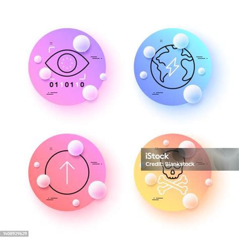 인공 지능 화학 위험 및 전기 최소 라인 아이콘 웹 응용 프로그램의 경우 인쇄 벡터 과학에 대한 스톡 벡터 아트 및 기타 이미지