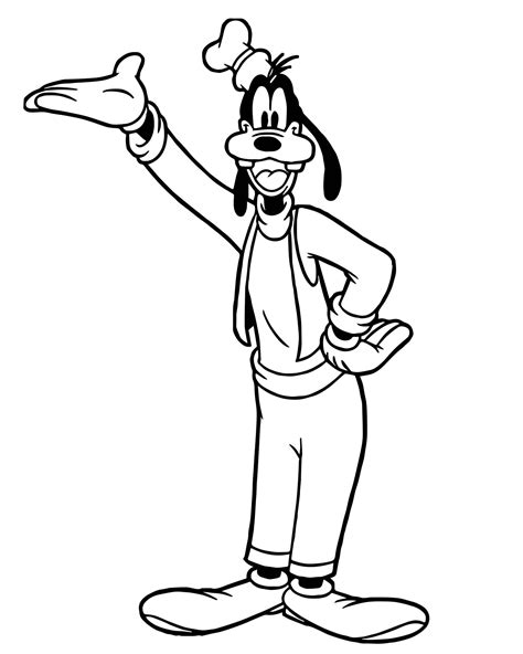 Гуфи — раскраска для детей Распечатать бесплатно