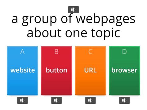Web Browsers Useful Words Quiz