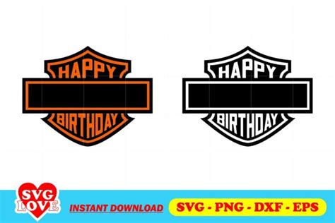 Happy Birthday Harley Davidson Svg Gravectory