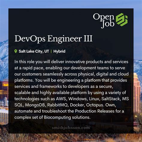 Smith Johnson Tech On Linkedin Devops Devopsjobs Python Pythonjobs