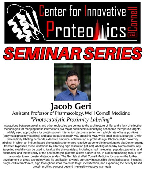 Seminar Series Center For Innovative Proteomics