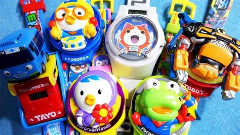 뽀로로 요괴워치 또봇 타요 멜로디 시계 장난감 Youkai Pororo Tobot Tayo Character Watch Youtube