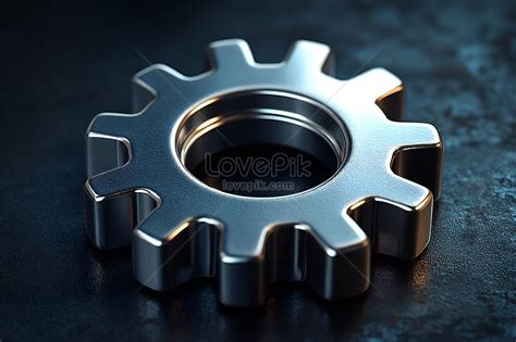 검은 배경에 금속 기어 사진 무료 다운로드 Lovepik
