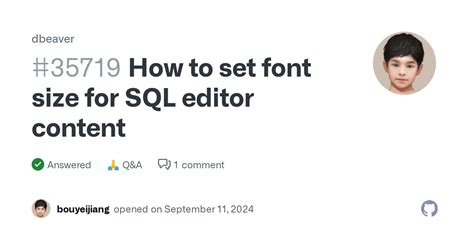 How To Set Font Size For Sql Editor Content · Dbeaver · Discussion