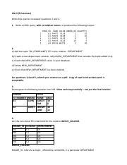 HW 9a Pdf HW 9 5 Exercises Write SQL Queries To Answer Questions 1