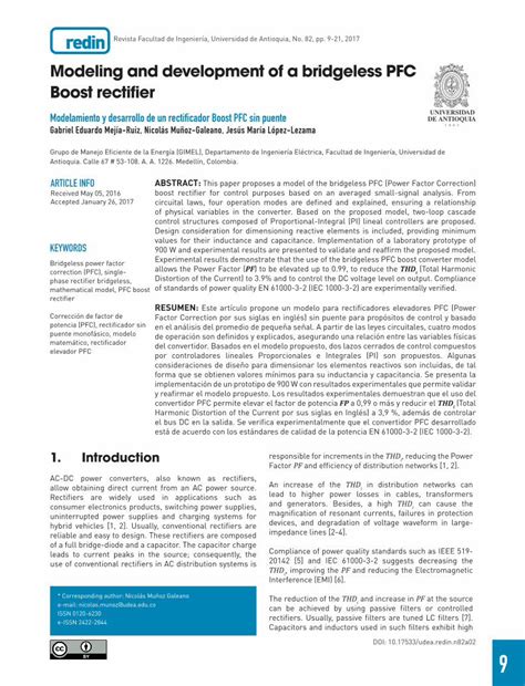 Pdf Modeling And Development Of A Bridgeless Pfc Boost