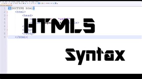 Html5 Syntax In More Than 60seconds Youtube