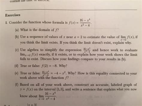 solved consider the function whose formula is f x 16