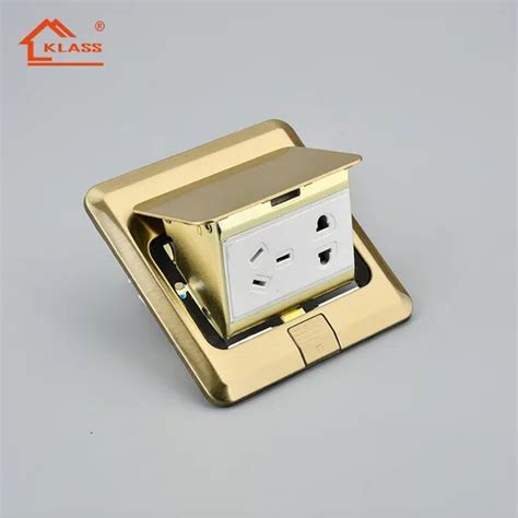 Stainless Steel Pop Up Floor Socket Box With Pin USB Type C Electric Switch Socket For Kitchen