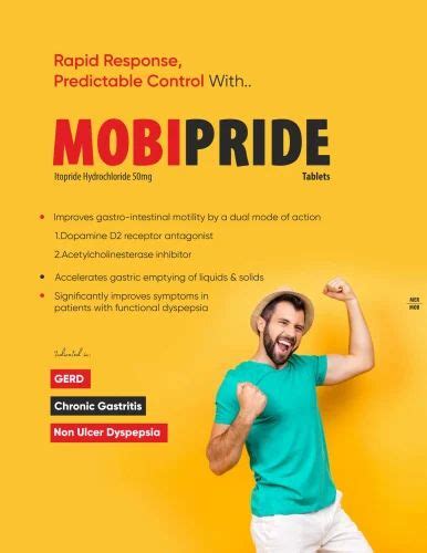 Mobipride Itopride Hcl Tablets For Hospital 50 Mg At ₹ 3000 Box In New Delhi