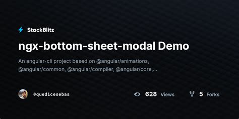 Ngx Bottom Sheet Modal Demo StackBlitz