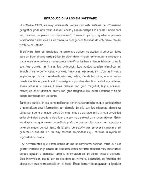El Software Qgis Pdf Mapa Tecnologías De La Información