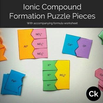 Chemistry Ionic Puzzle Piece Activity Answer Key