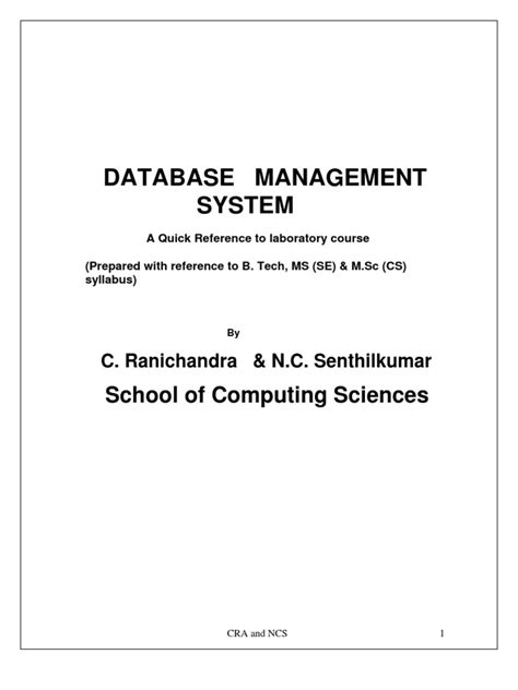 Dbms Lab Material Pdf Plsql Sql