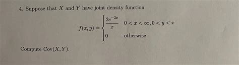 solved 4 suppose that x and y have joint density function