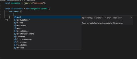 Auto Compete Not Working Properly With Mongoose Schema Issue Microsoft Vscode Github