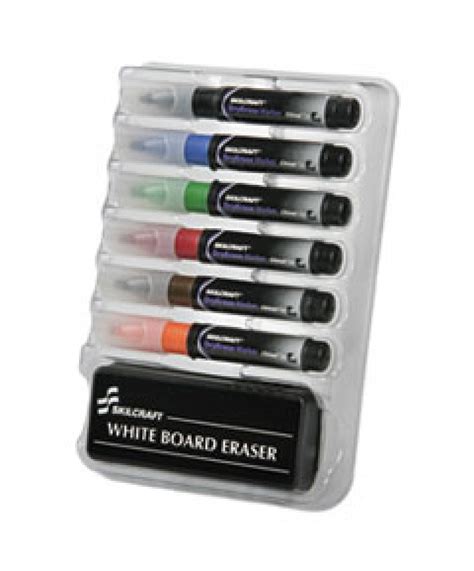 SKILCRAFT MARKER DRY ERASE KIT BROAD CHISEL TIP