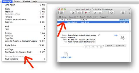 Adam Nohejl Workaround For Removing Attachments In Mac OS X Lion Mail App