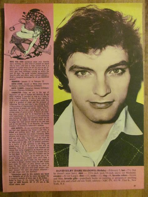 Shadows On The Wall An Online Dark Shadows Fanzine David Selby Pinup