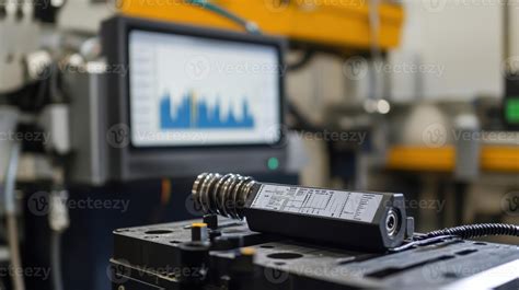 A Refined Angle Of A Vibration Analysis Tool Resting On A Machine With