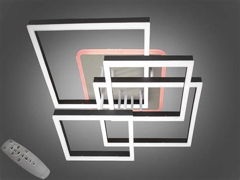 Стельова світлодіодна люстра з димер пульт квадраты геометрия лед Led 3 189 грн Освещение