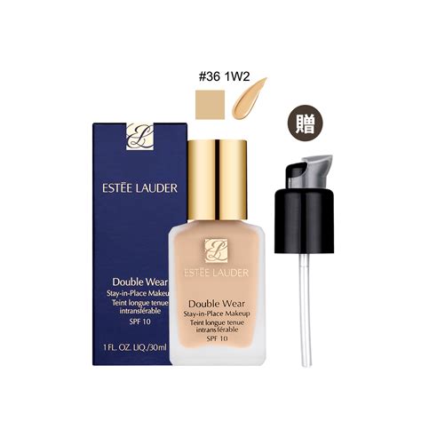 Estee Lauder雅詩蘭黛 粉持久完美持妝粉底spf10 36 1w2 30ml 贈替換壓頭