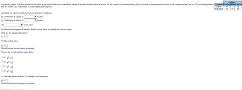 Solved E Decide To Reject Or Fail To Reject The Null