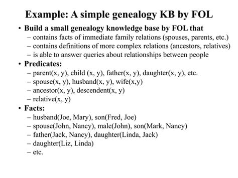 basic knowledge representation in first order logic ppt