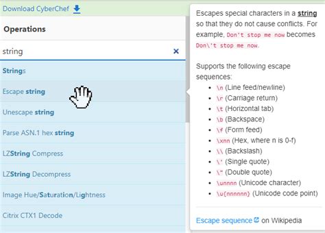 feature request json striny · issue 977 · gchq cyberchef · github