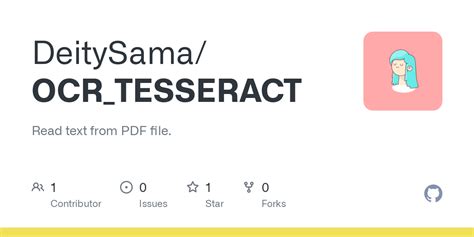 Github Deitysamaocrtesseract Read Text From Pdf File