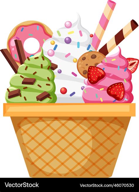 Ice Cream In A Bowl Clipart