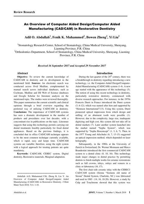 Pdf An Overview Of Computer Aided Designcomputer Aided Manufacturing