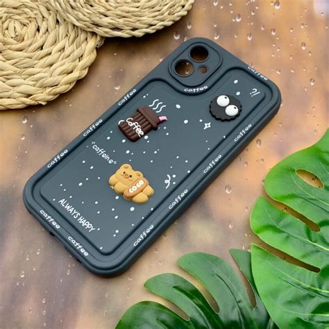 قاب گوشی Galaxy A05 سامسونگ سیلیکونی Solid Case منحنی برجسته تدی و میکروب طوسی محافظ لنز دار کد