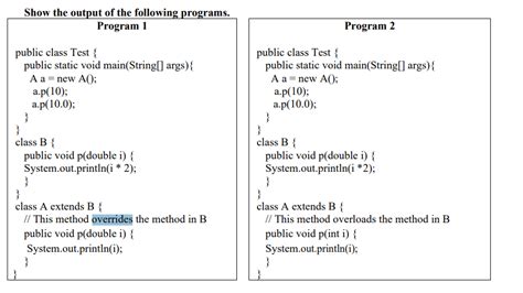 Solved Show The Output Of The Following Programs Program Chegg