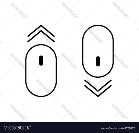 Mouse Down And Up Scroll With Arrow Royalty Free Vector