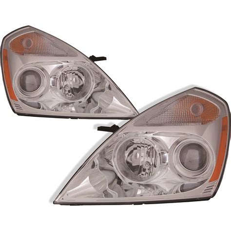 Fluted Lens Headlight Set For Kia Sedona 2007 2012 Capa Certified