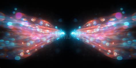 Complex Sparkling Formations Of Geometric And Organic Bokeh On A Black