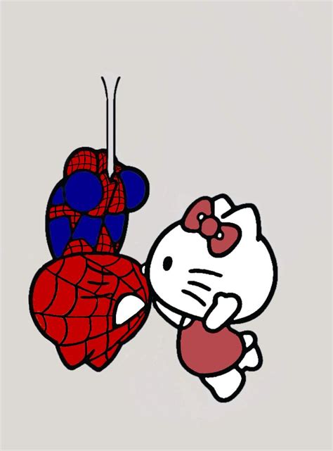 Spider Kitty And Girl Kitty в 2025 г Стикер арт Легкие рисунки Человек паук