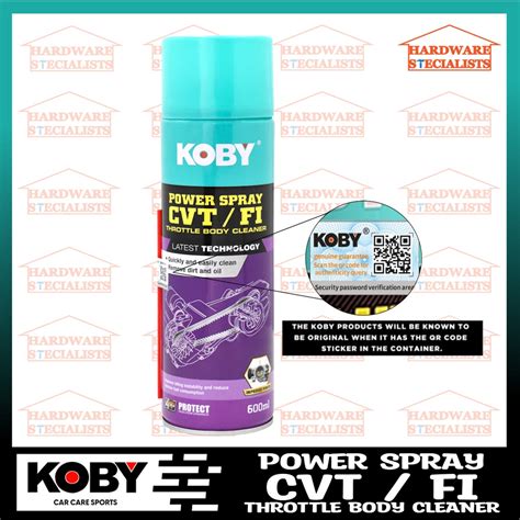 Koby Power Spray Cvt Fi Throttle Body Cleaner 600ml Original Authentic Shopee Philippines