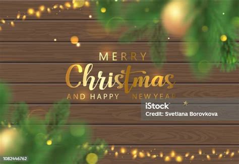 장식 등불 및에 나무 배경 흐리게 전나무 가지 메리 크리스마스와 행복 한 새 해 카드 갈색에 대한 스톡 벡터 아트 및 기타 이미지 갈색 공휴일 금 금속 Istock