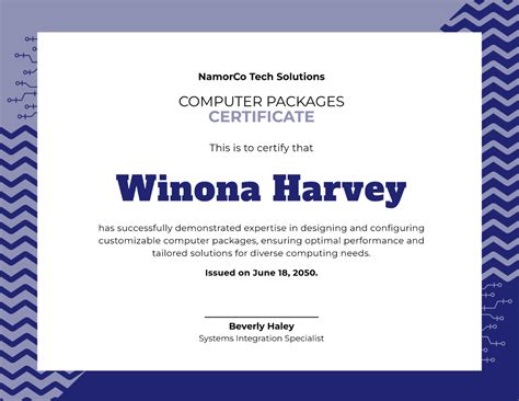 Free Computer Certificate Templates To Edit Online