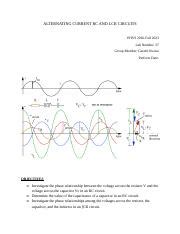 Understanding Phase Relationships In RC And LCR Circuits PHYS Course Hero