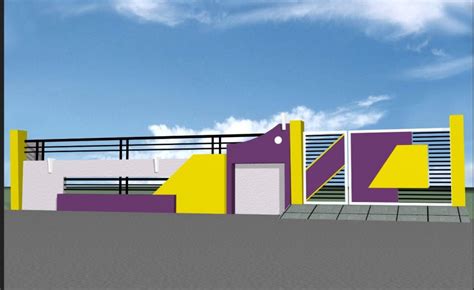 3d Model Of Compound Wall Cad Block Layout File In Autocad Format