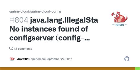 java lang illegalstateexception no instances found of configserver config server · issue 804