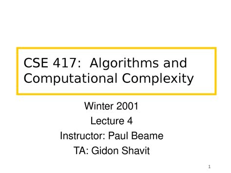 Algorithms And Computational Complexity Cheat Sheet Computer Science