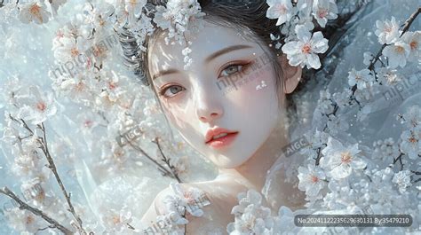 Ai创作图板绘人像 Cg绘画作品 梦幻唯美蓝色系少女 日系美女插画 仙女美女唯美女孩 古风美女图合集 唯美少女与花系列 唯美女孩壁纸 Cg插画 写实唯美插画 唯美花下少女 古典唯美美人 桃花