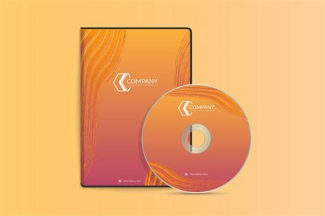 그런 지 잉크 손 그리기 기업 Dvd 표지 템플릿 프리미엄 벡터