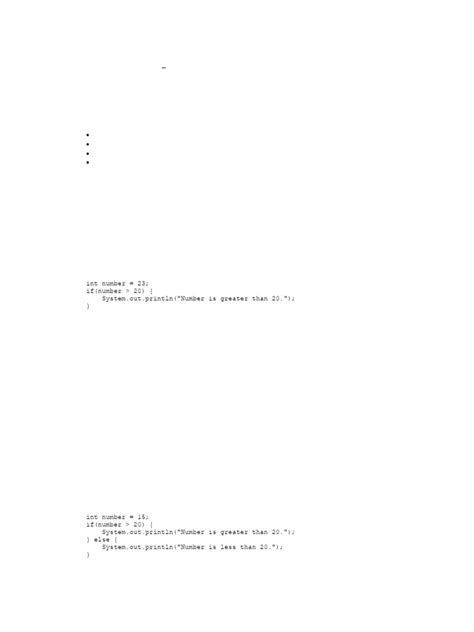 Java Control Structures Conditional Branches Pdf Control Flow