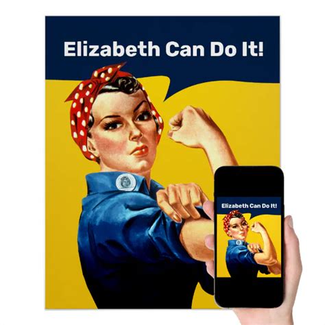 Rosie The Riveter Poster Personalize Zazzle